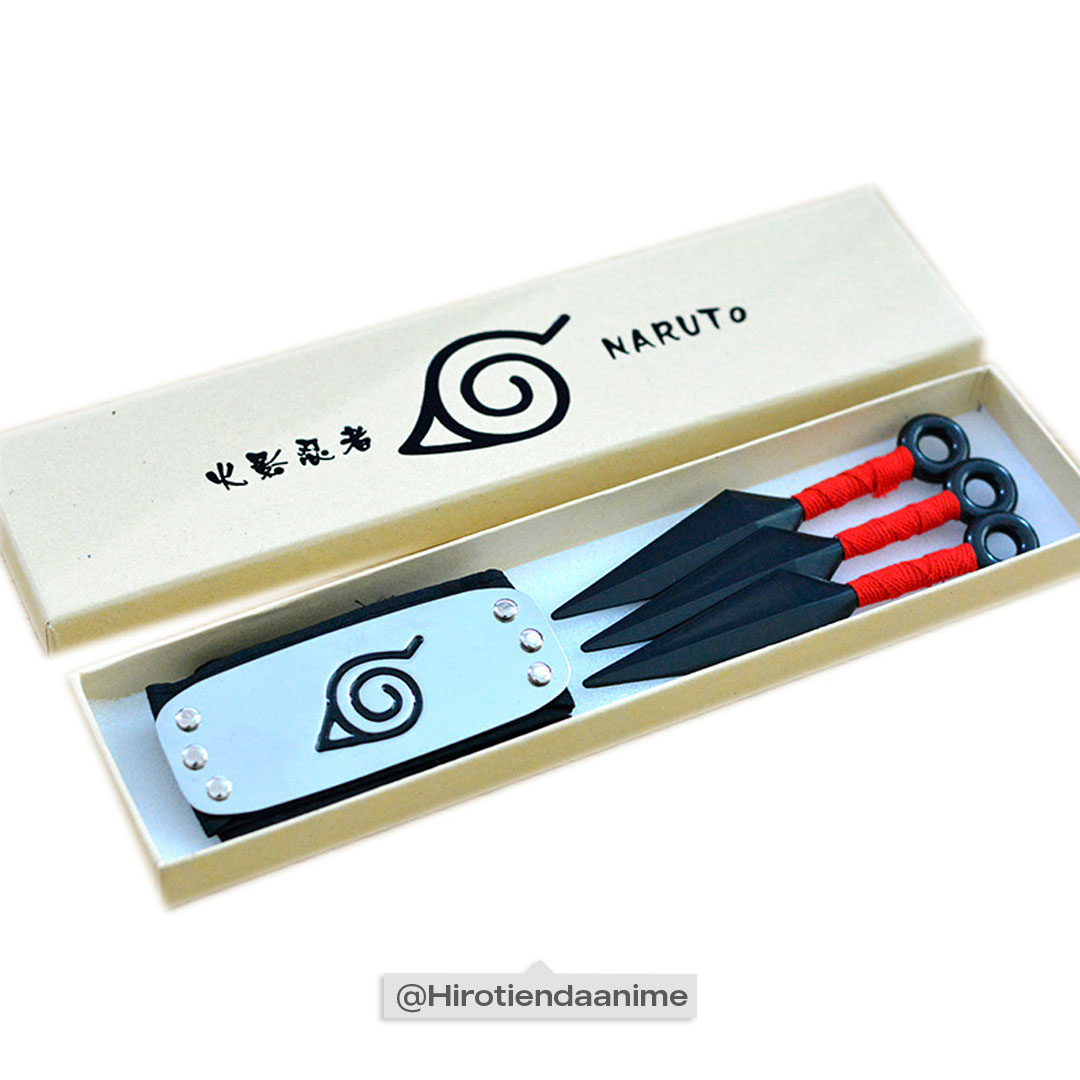 Set Kunai x 3 + Bandana Naruto – Hiro Tienda Anime