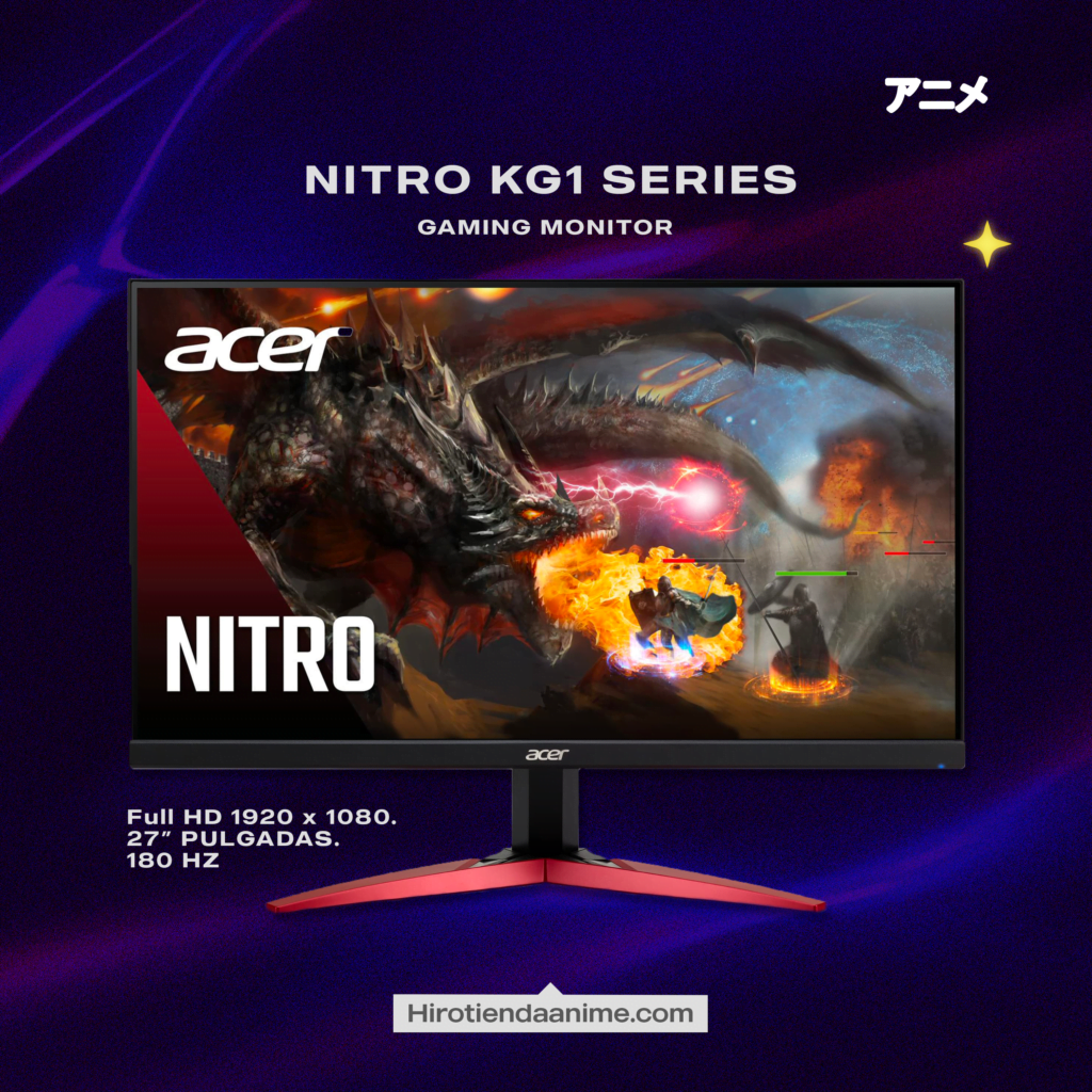 Acer Nitro KG1 Series Monitor Full HD 1920 x 1080 27 pulgadas| 180hz ...